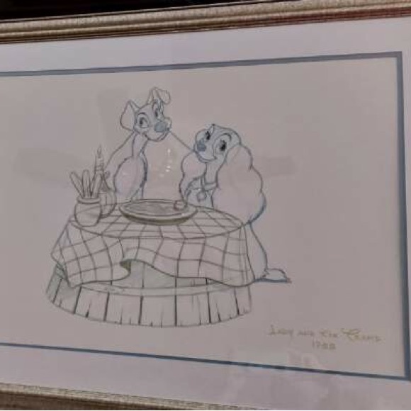 Disney | Art | Disney Lady And The Tramp Reproduction Famous Pencil ...